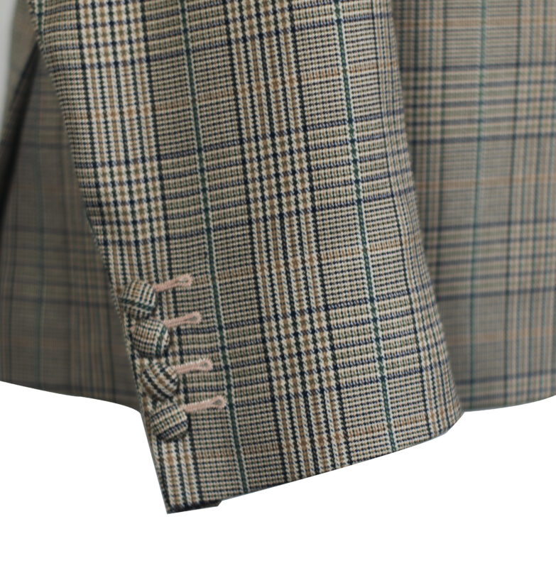 Mod Suits | 100% Wool Brown Prince of Wales Check 3 Button Suit