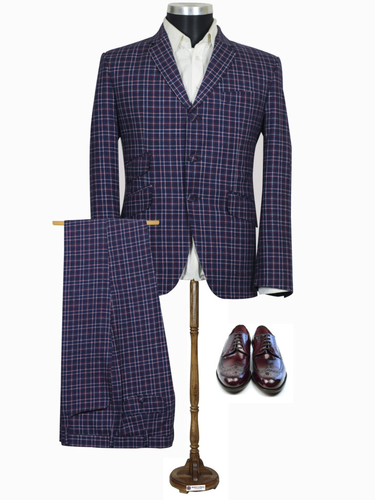 Mens Mod Suits | 60s Style Exclusive Pattern 3 Button Mod Suit